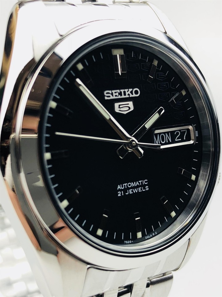 Seiko 5 Automatic Black Dial Stainless Steel Men's Watch SNK361K1 | eBay UK