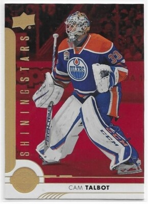 CAM TALBOT 2017-18 UD SHINING STARS RED Hockey card #SSG-4 Edmonton ...