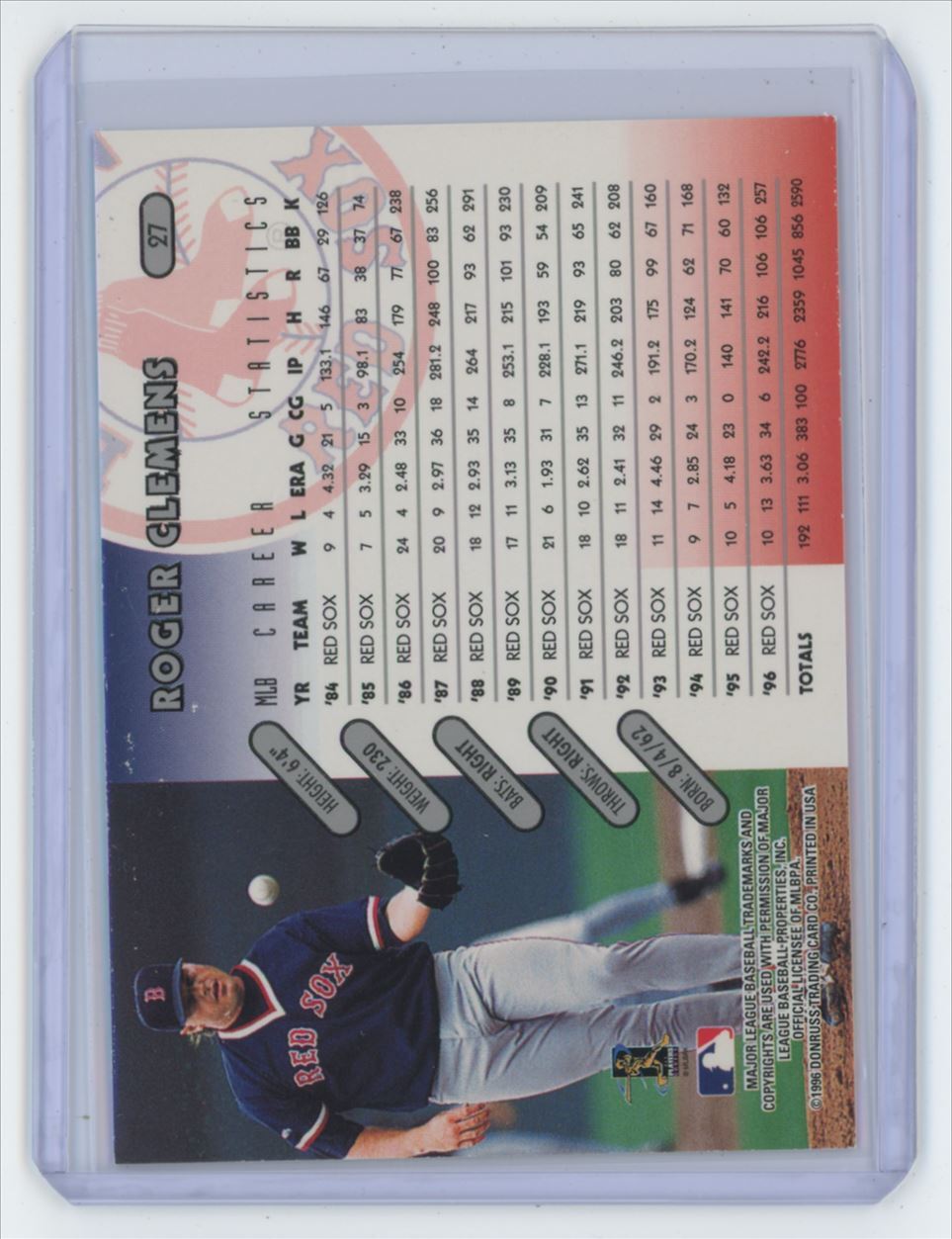 1997 Donruss Roger Clemens . Boston Red Sox #27 | eBay