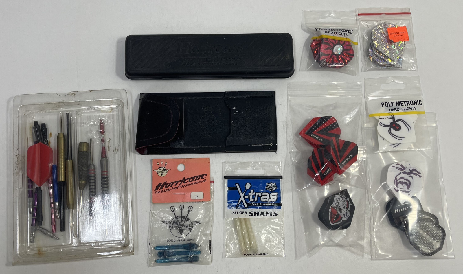 Lot of Darts Items: DART CASE, DARTS, DART SHAFTS, DART TIPS, FLIGHTS ...