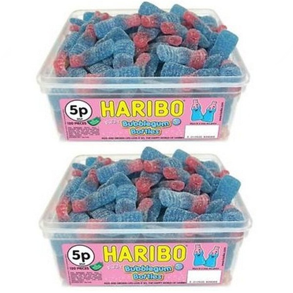2 X FULL TUBS HARIBO SWEETS WHOLESALE DISCOUNT CANDY BOX PARTY FAVOURS ...