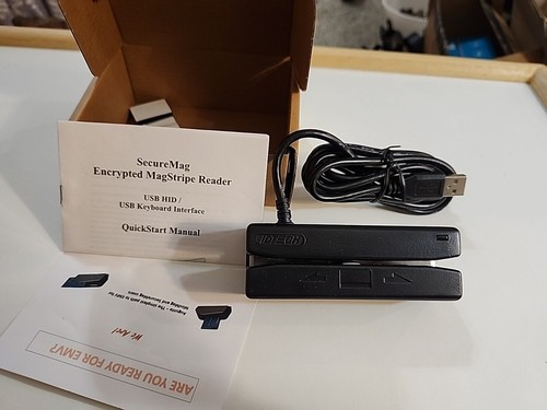 ID TECH IDRE-334133BE SECUREMAG ENCRYPTED MAGSTRIPE USB READER N4-3(8 ...