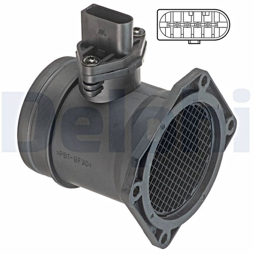 DELPHI Mass Air Flow Meter MAF Black For AUDI A4 A6 VW Passat 00-08 ...