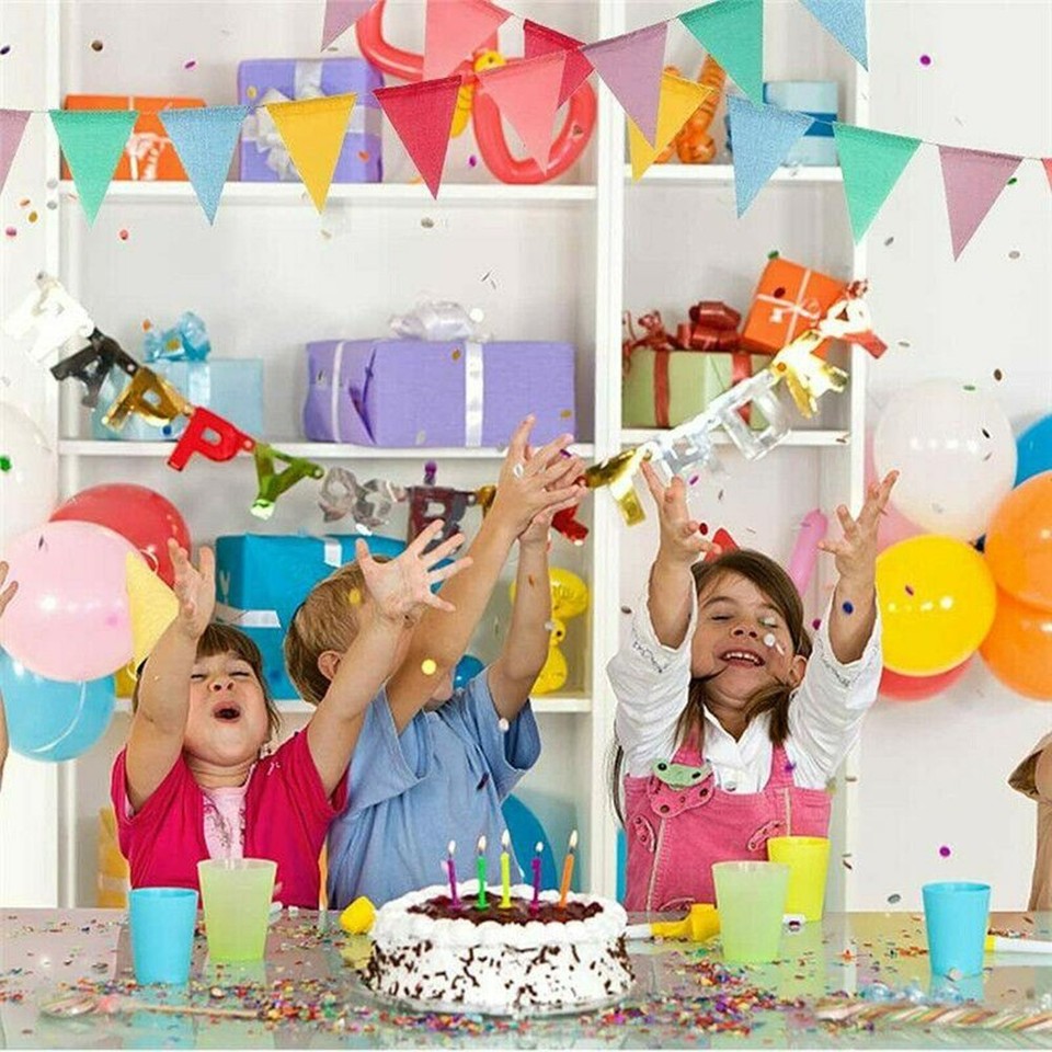 Decoration Useful Birthday Party Colorful Pull Flag European-style ...