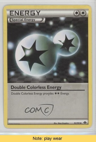 Double Colorless Energy Pokémon Black & White Next Destinies #92 READ ...