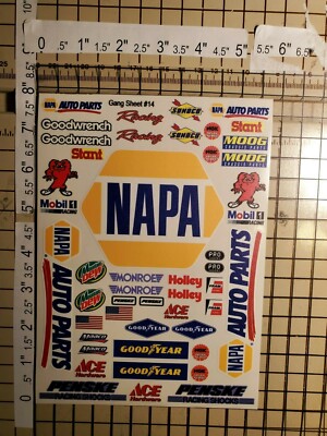 CLEAR VINYL Auto Sheet #14 -R/C MODEL Decal 1/12 -1/10-DIE CUT ...