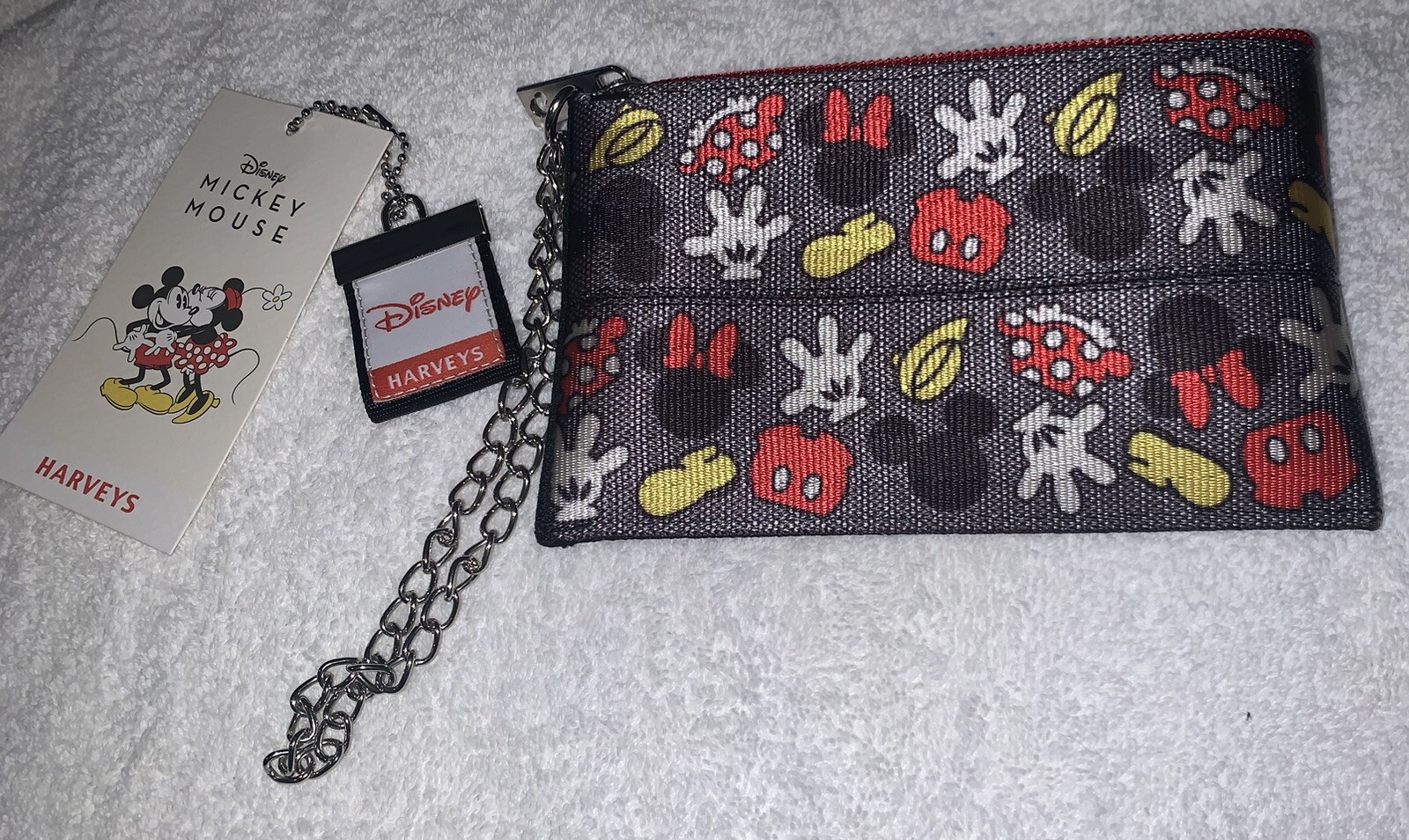Harveys Seatbelt Coin Purse Disney Love You To Pieces Mickey & Minnie ...