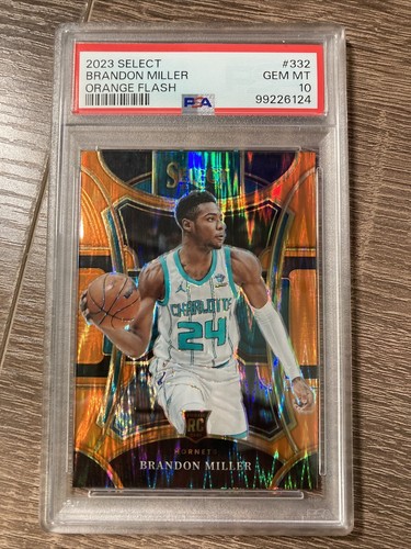 2023 Select Brandon Miller Mezzanine Orange Flash RC Rookie #332 PSA 10 ...