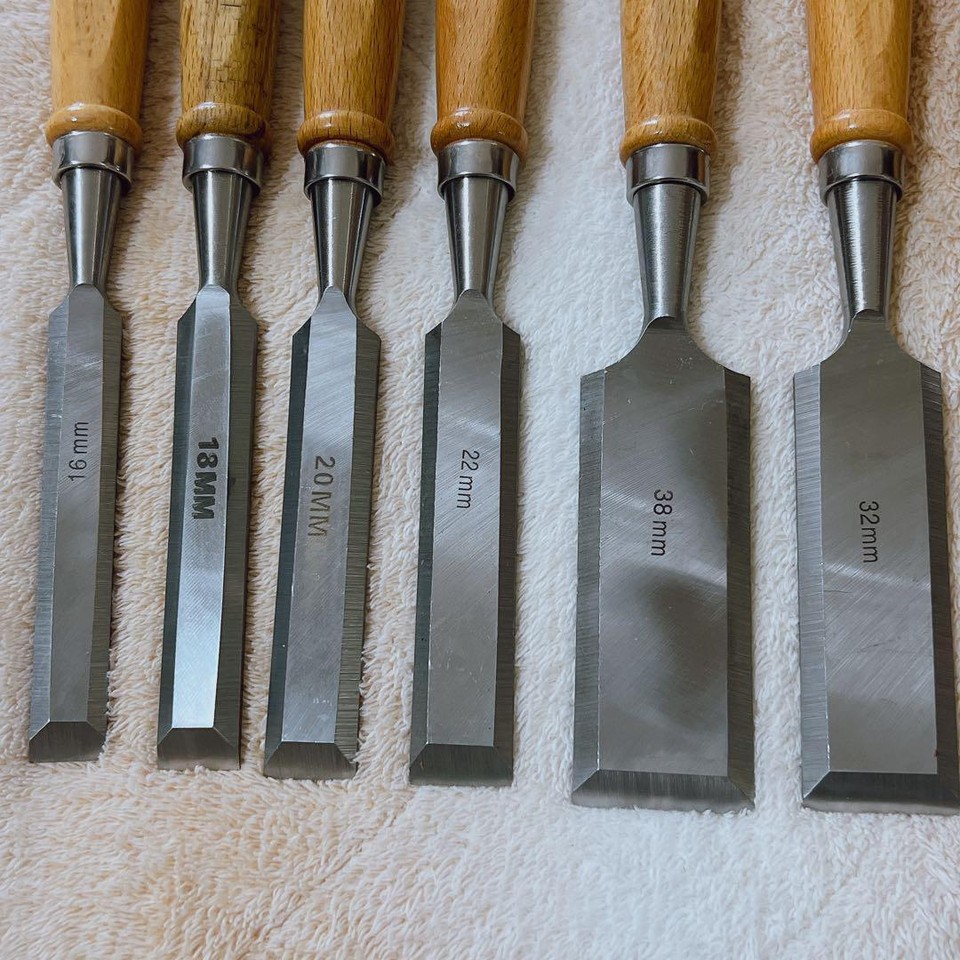 Japanese Vintage Chisel Set of 12 NOMI Japanese Carpentry Woodworking ...