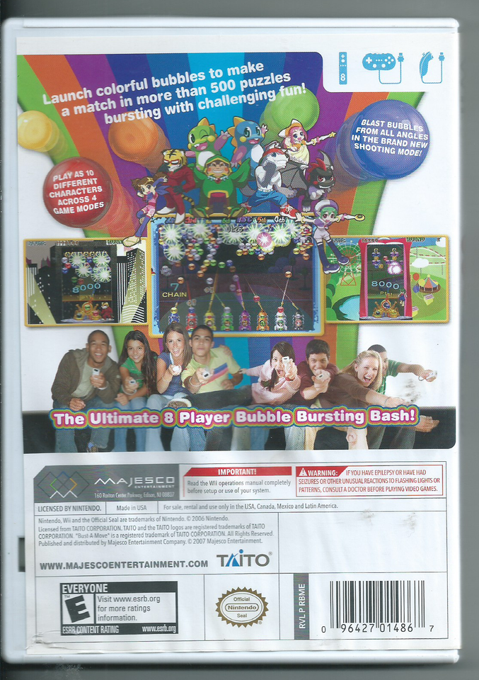 📦 Bust-A-Move Bash! (Nintendo Wii, 2007 w/ Manual, Tested, Works Great ...