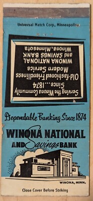 Matchcover Winona National and Savings Bank Minnesota | eBay