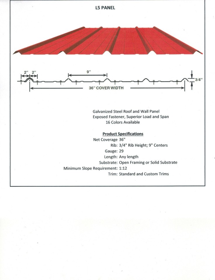 3/4" Tall 5-Rib Inner Closure Strip Foam Metal Roofing With Glue 100 ...