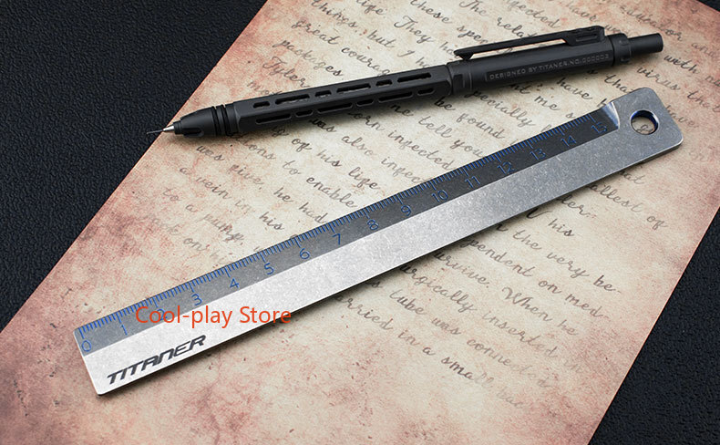 TC4 Titanium Alloy Double-sided Straight Ruler Measuring Marking Scale ...