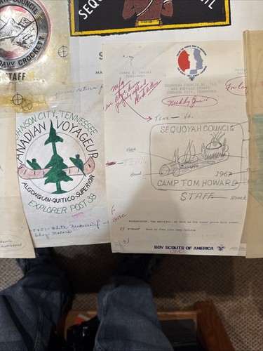 BSA SEQUOYAH COUNCIL CAMP TOM HOWARD/DAVY CROCKETT PROOFS ACETATES ...