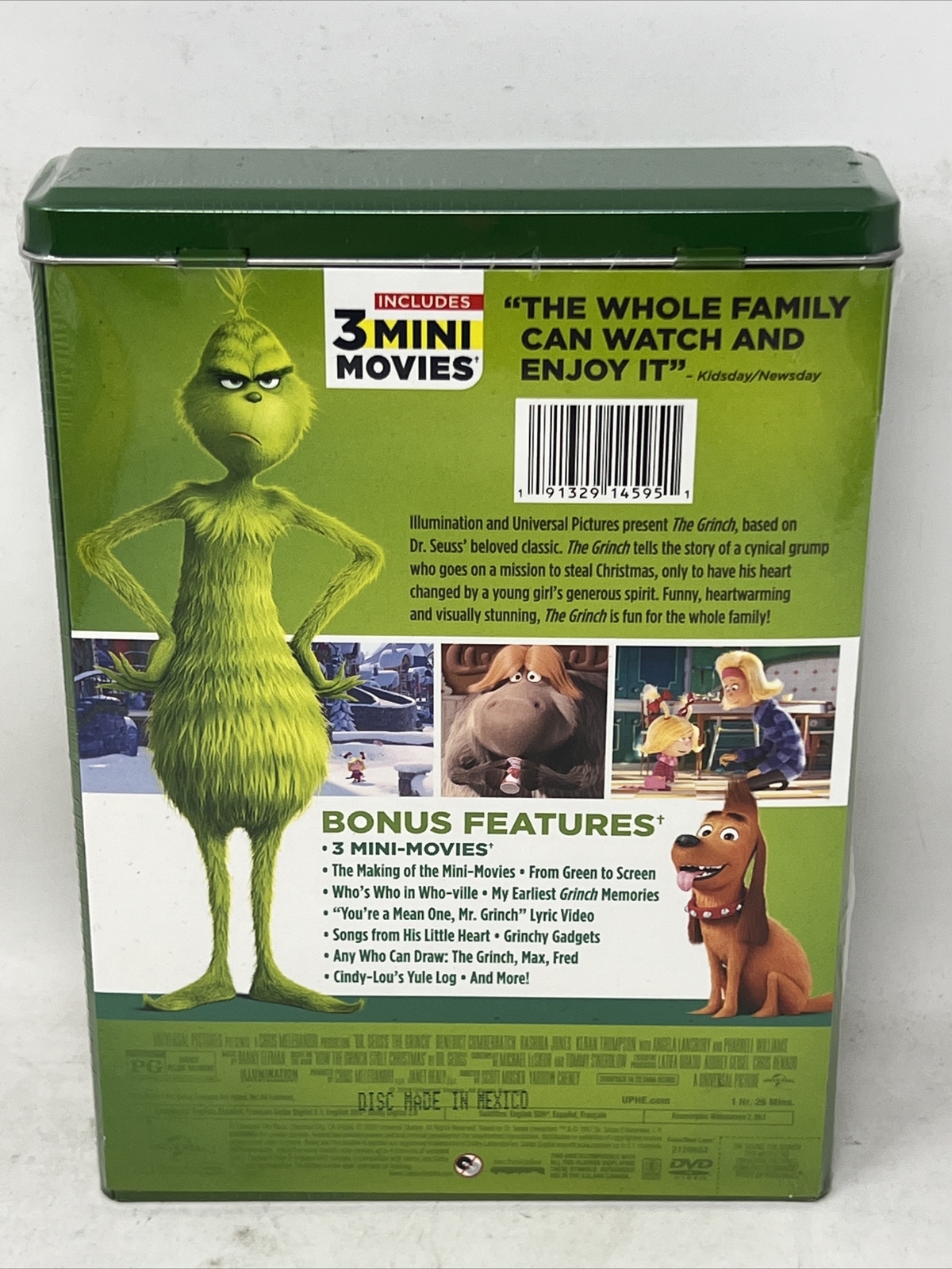 Dr. Seuss' The Grinch Limited Edition DVD Collectible Tin New + 3 Mini ...