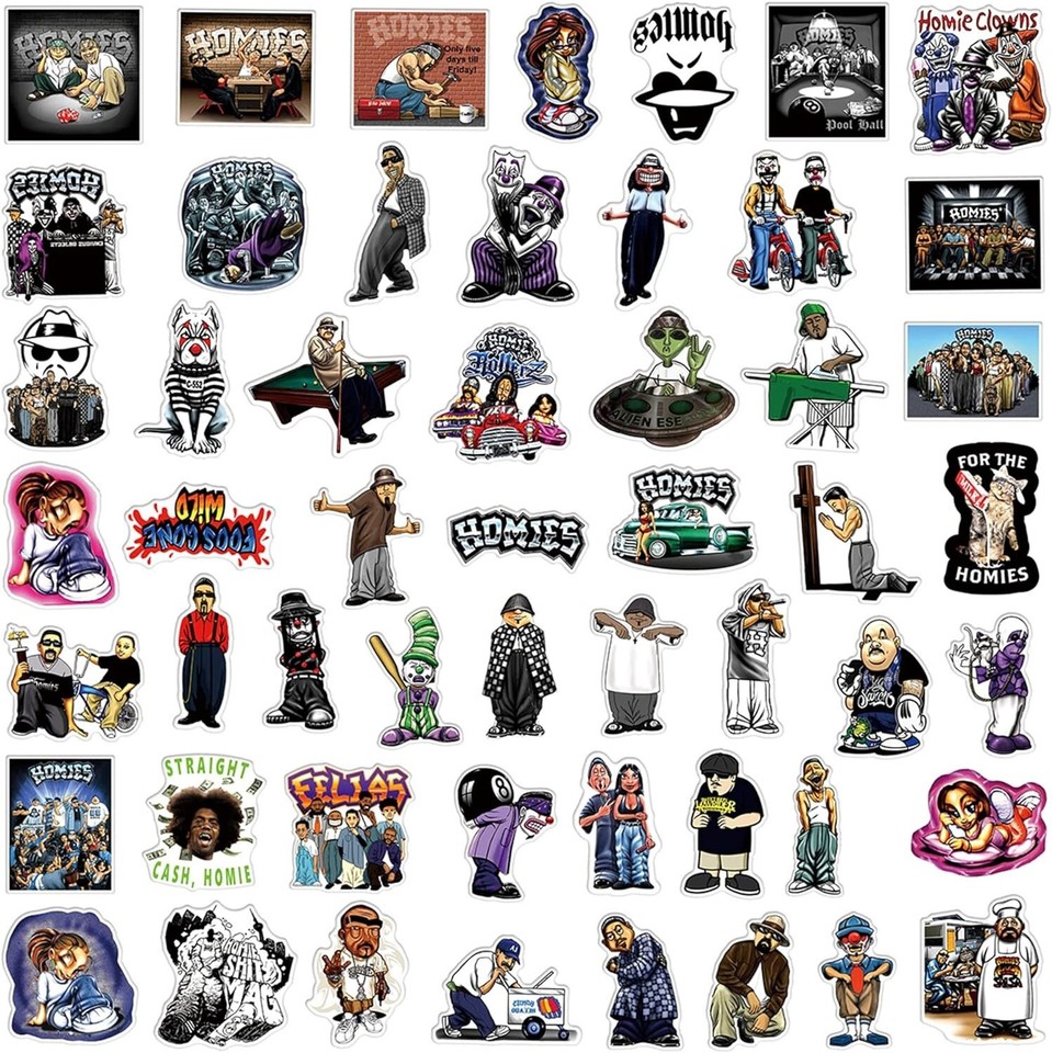 Homies Stickers 100Pcs Cool Aesthetic Vinyl Stickers and Decals Laptop ...