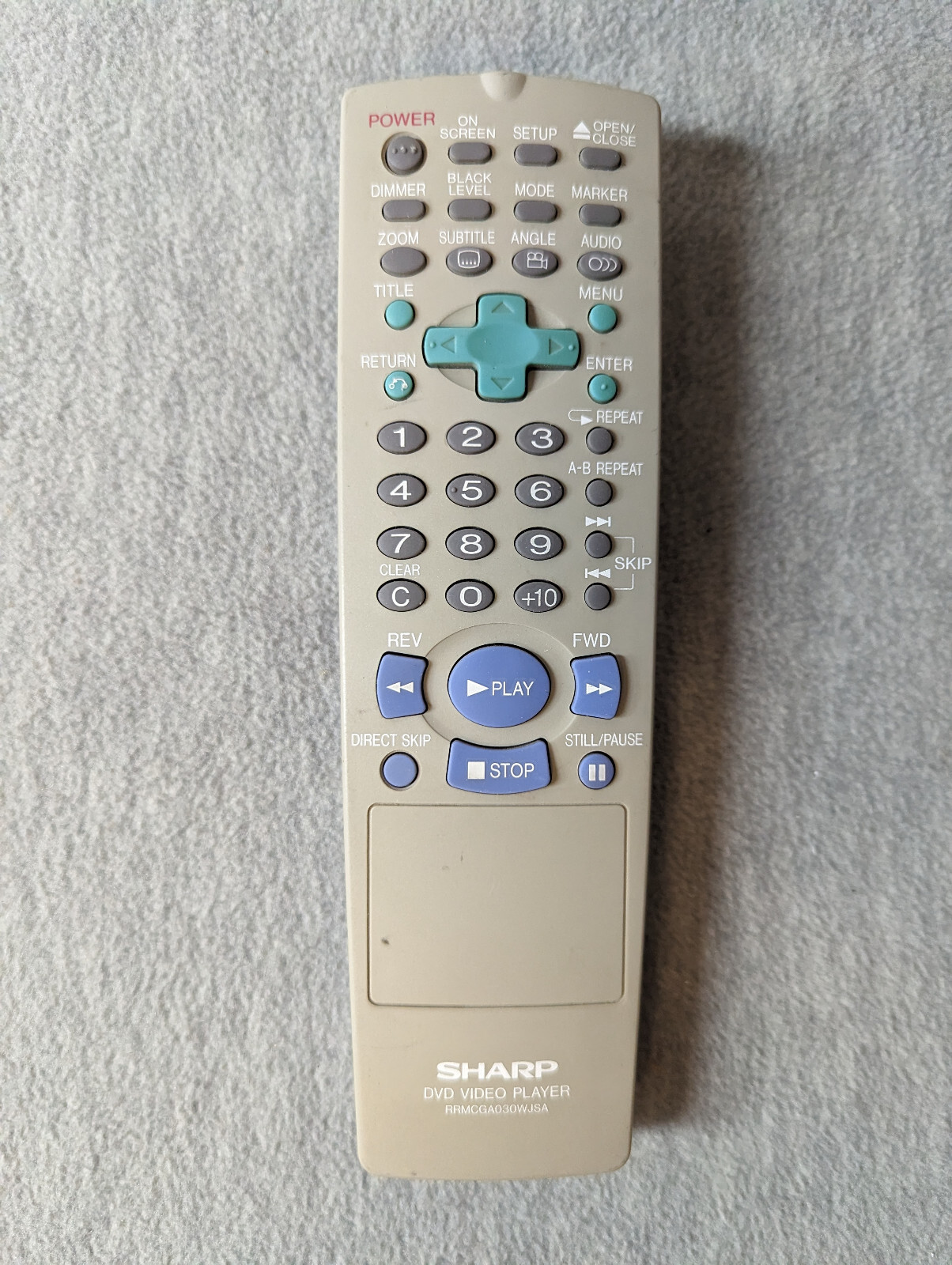 Genuine Sharp DVD Remote Control RRMCGA030WJSA | eBay