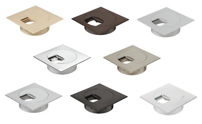 Cable Grommet Desk Cable Pass-Through Square Cable Socket PLAZA Office ...