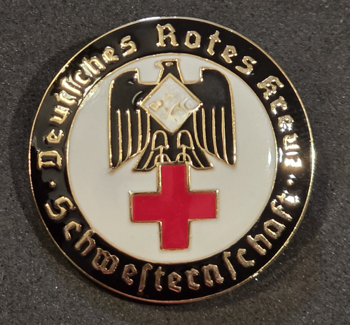 WW2 WWII German Military DRK RED CROSS Enamel Medics pin badge Button ...
