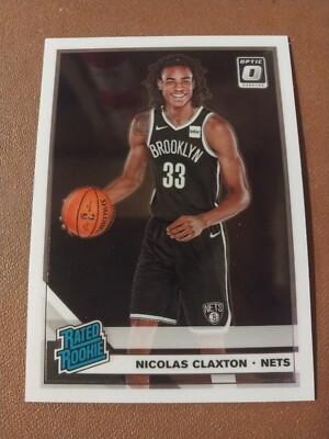 2019 NIC CLAXTON DONRUSS OPTIC NBA RATED ROOKIE CARD RC #171 BROOKLYN ...