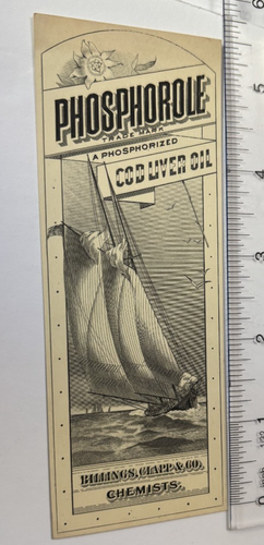Victorian Trade Car Phosphorole Cod Liver Oil Billings, Clapp & Co ...