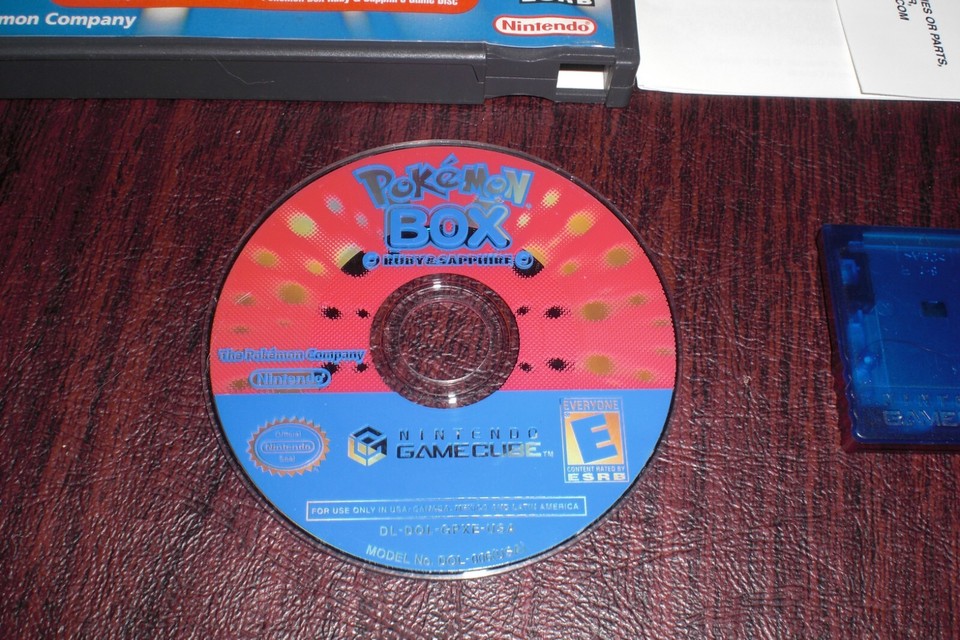 Pokemon Box: Ruby and Sapphire GameCube Game Case MEMORY CARD STICKERS ...