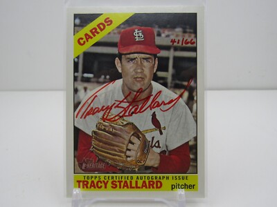 TRACY STALLARD 2015 TOPPS HERITAGE REAL ONE RED INK AUTOGRAPH AUTO #41/ ...