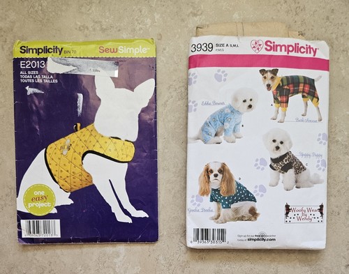 Simplicity Sewing Patterns 2 Cut Uncut Misc Dog Clothing Wear E2013 ...