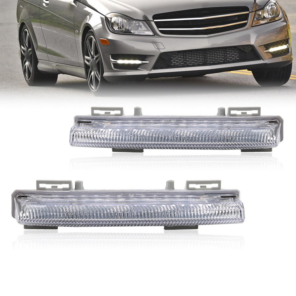 LED Daytime Running Fog Lights For Mercedes 2007-2014 W204 C250 C300 ...