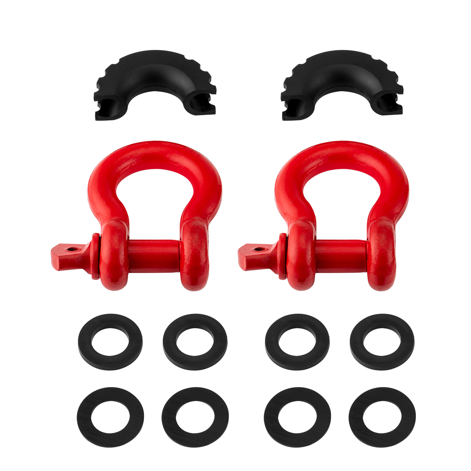 For Jeep Off Road Tow Hooks Heavy Duty 3/4'' D Ring Shackle Bumper ...