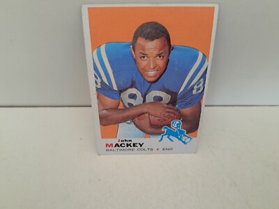 JOHN MACKEY 1969 Vintage Topps Card #207 BALTIMORE COLTS HOF Exc | eBay