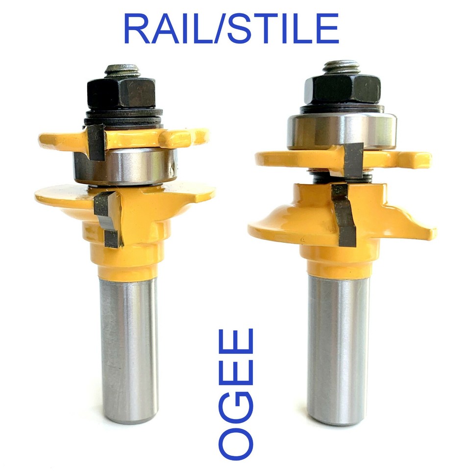 2pc 1/2" Shank Roman Ogee Rail & Stile Router Bit Set sct-888 | eBay