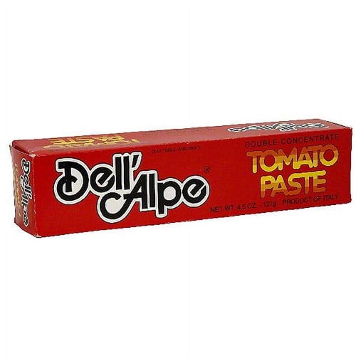 Dell' Alpe Tomato Paste 4.5 Oz (Pack of 12) Low Calorie Double ...