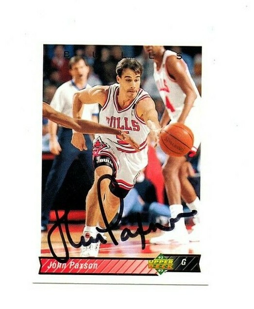 John Paxson signed autograph 1992-93 Upper Deck basketball card Chicago ...