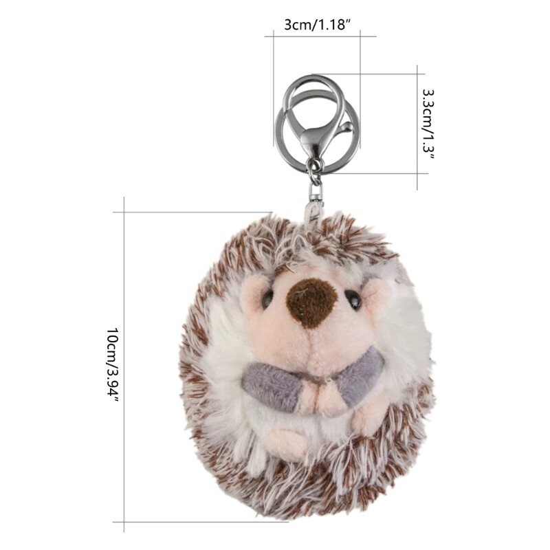 Hedgehog Keychain For Backpack Plush Keyring Plush Keychains Car ...