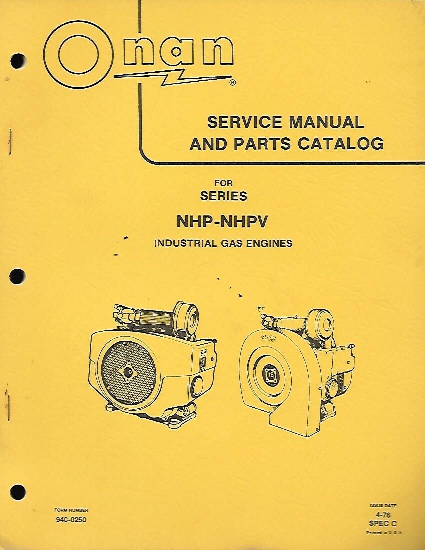 ONAN NGP AND NGPV SERIES INDUSTRIAL GAS ENGINES SERVICE MANUAL AND PARTS CATALOG | eBay