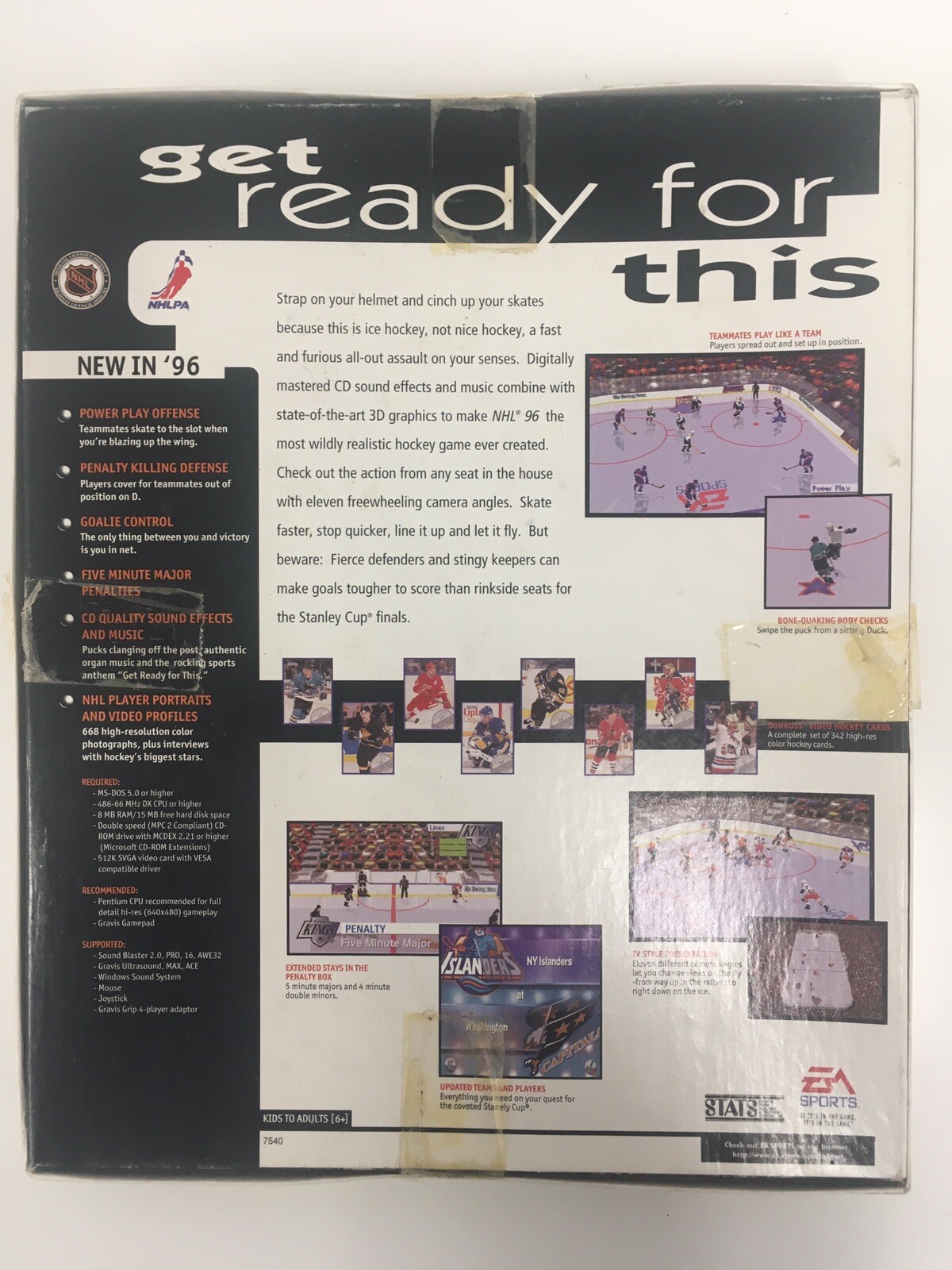 NHL 96 EA Sports PC CD-ROM Game Electronic Arts Disc Excellent ...