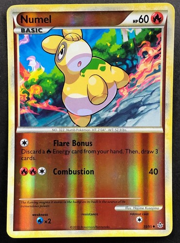 4X Pokemon Card Numel Unleashed 35/95 EXCELLENT/NEAR MINT Reverse Holo ...