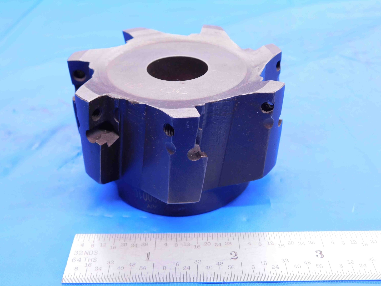 ISCAR 3" O.D. FACE MILL F90A D300 100M 1" PILOT 3/8 KEY HOLDS 7 INSERTS ...