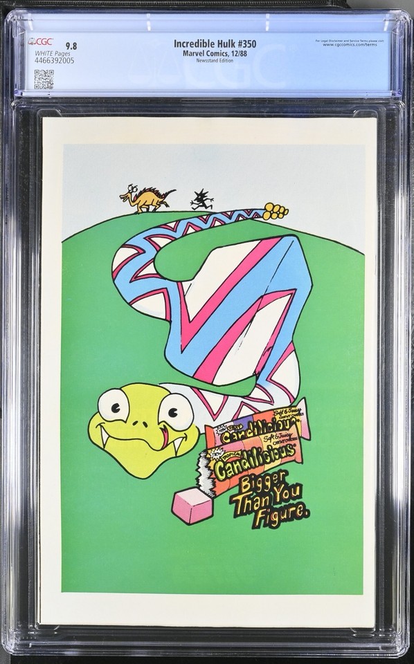 INCREDIBLE HULK #350 CGC 9.8 DOCTOR DOOM THING PETER DAVID RARE ...