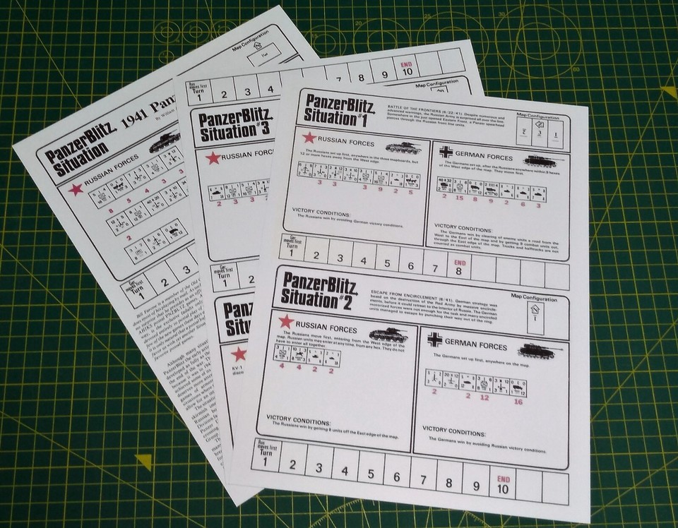 PanzerBlitz 1941 expansion, 48 counters & 6 scenarios, Avalon Hill ...