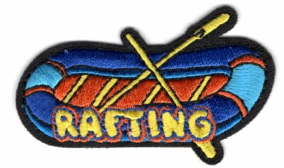 RAFTING Iron On Patch Water Sports Raft | eBay