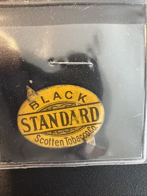 Antique Scotten Tobacco Co. Black Standard Tin Tag - Vintage Tab ...