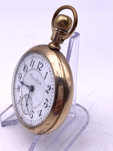 1900 Hampden John Hancock Model 3 Railroad Double Sunk Pocket Watch ...