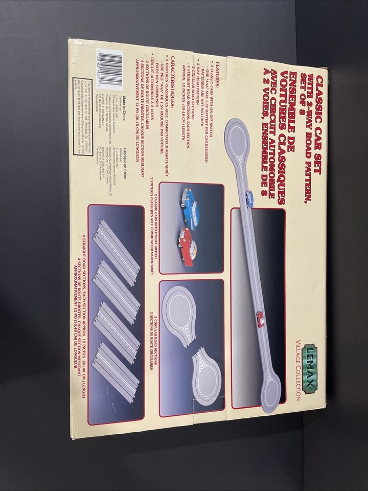 Lemax Classic Car Set with 2-Way Road Pattern 14677A Village Collection ...