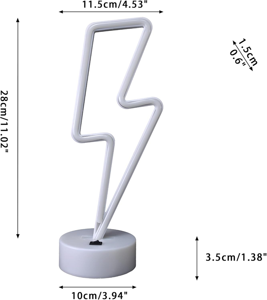 Insegne Al Neon Con Fulmine, Luce Notturna per Camera Da Letto ...