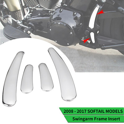 Curved Swingarm Frame Cover Insert Kit For Harley Softail Slim FLS ...