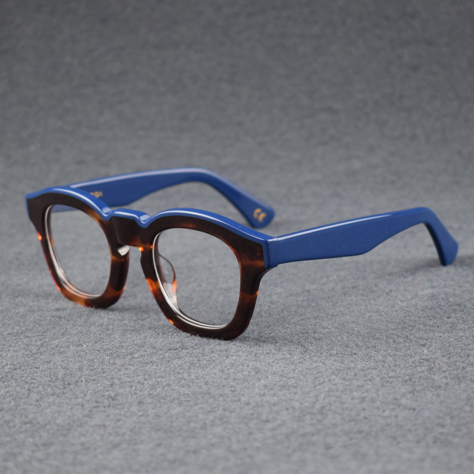 Japan Handmade Italy Acetate Eyeglass Frames clear lens Glasses Full ...