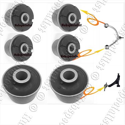 FRONT UPPER & LOWER CONTROL ARM BUSHING FOR 2001-2006 LEXUS LS430 For 2 ...