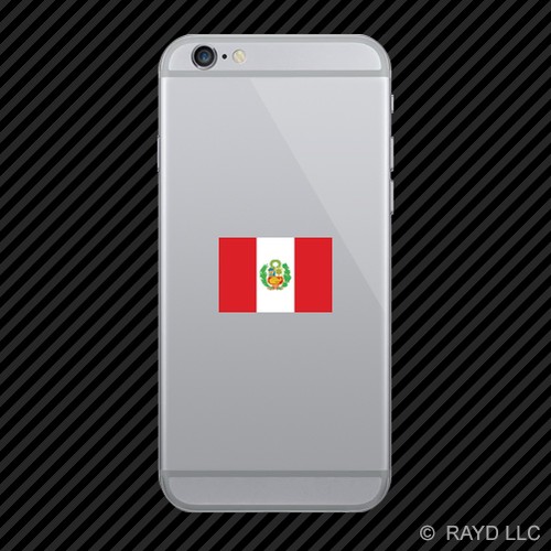 Peruvian Flag Cell Phone Sticker Mobile Peru PER PE | eBay